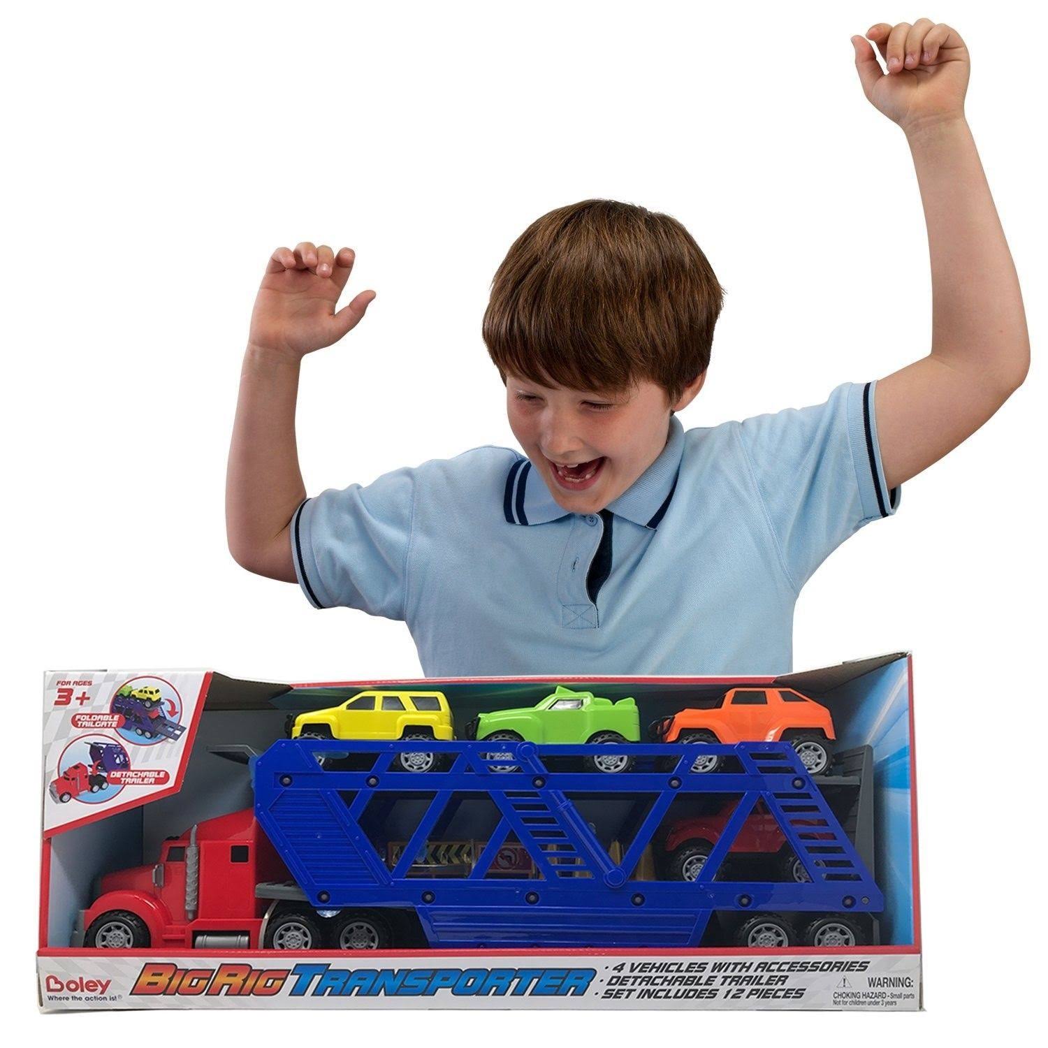 Boley 5-in-1 Big Rig Hauler Truck Carrier Toy Complete Trailer with ...