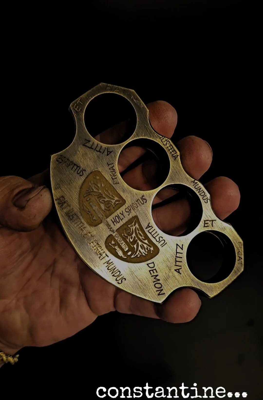 Constantine Holy Spiritus EDC Brass Knuckles Weapon - SUNDRYCORD