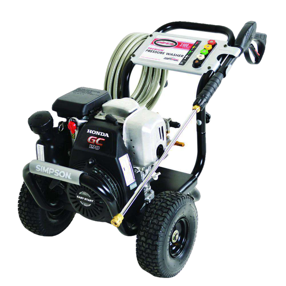 Simpson MSH3125 MegaShot 3100 PSI 2.5 GPM Honda GC190 Gas Pressure ...