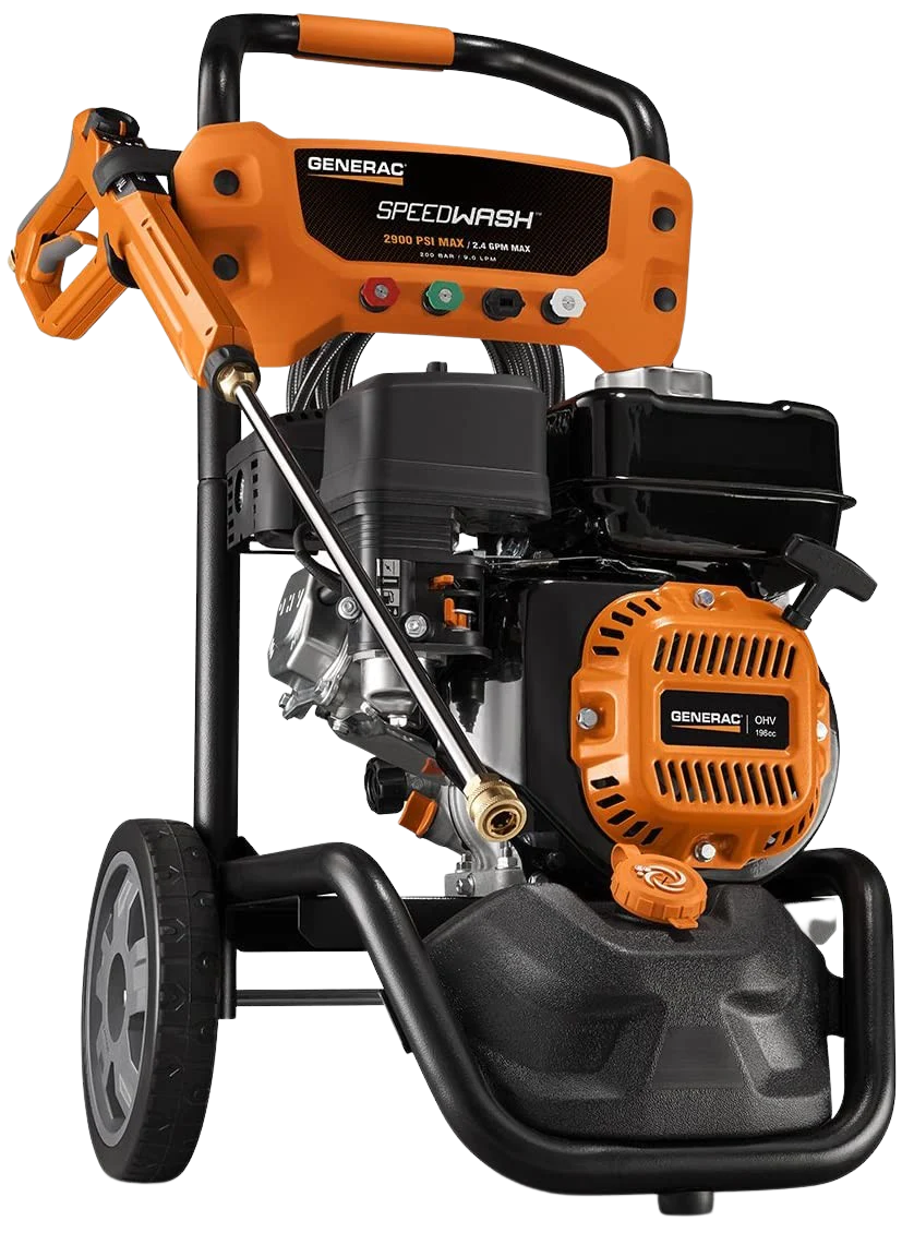 Generac Speedwash 2900 PSI 2.4 GPM Recoil Start Gas Pressure Washer Kit ...