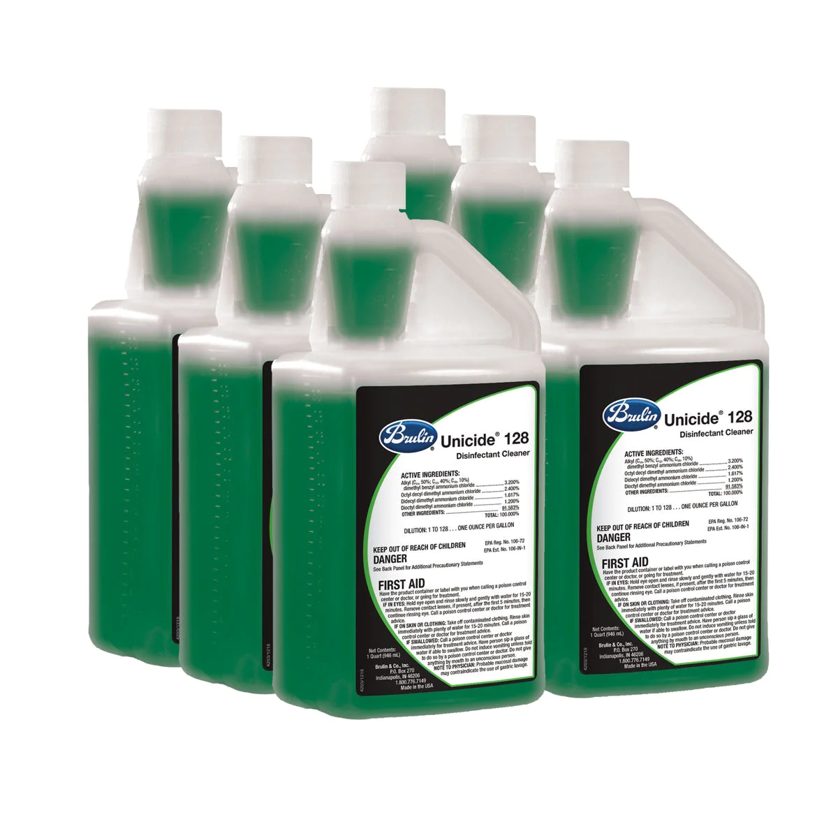 Brulin Unicide 128 Concentrated Disinfectant Cleaner (32 oz Bottles ...