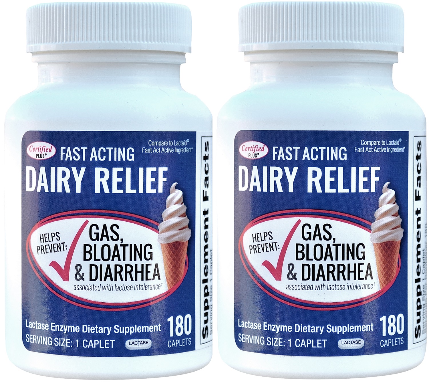 Fast Acting Lactase 360 Caplets Generic Lactaid Fast Act 9000 FCC Units ...