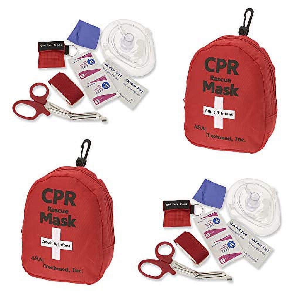 2 Pack Emergency First Aid Kit - CPR Rescue Mask, Pocket Resuscitator ...