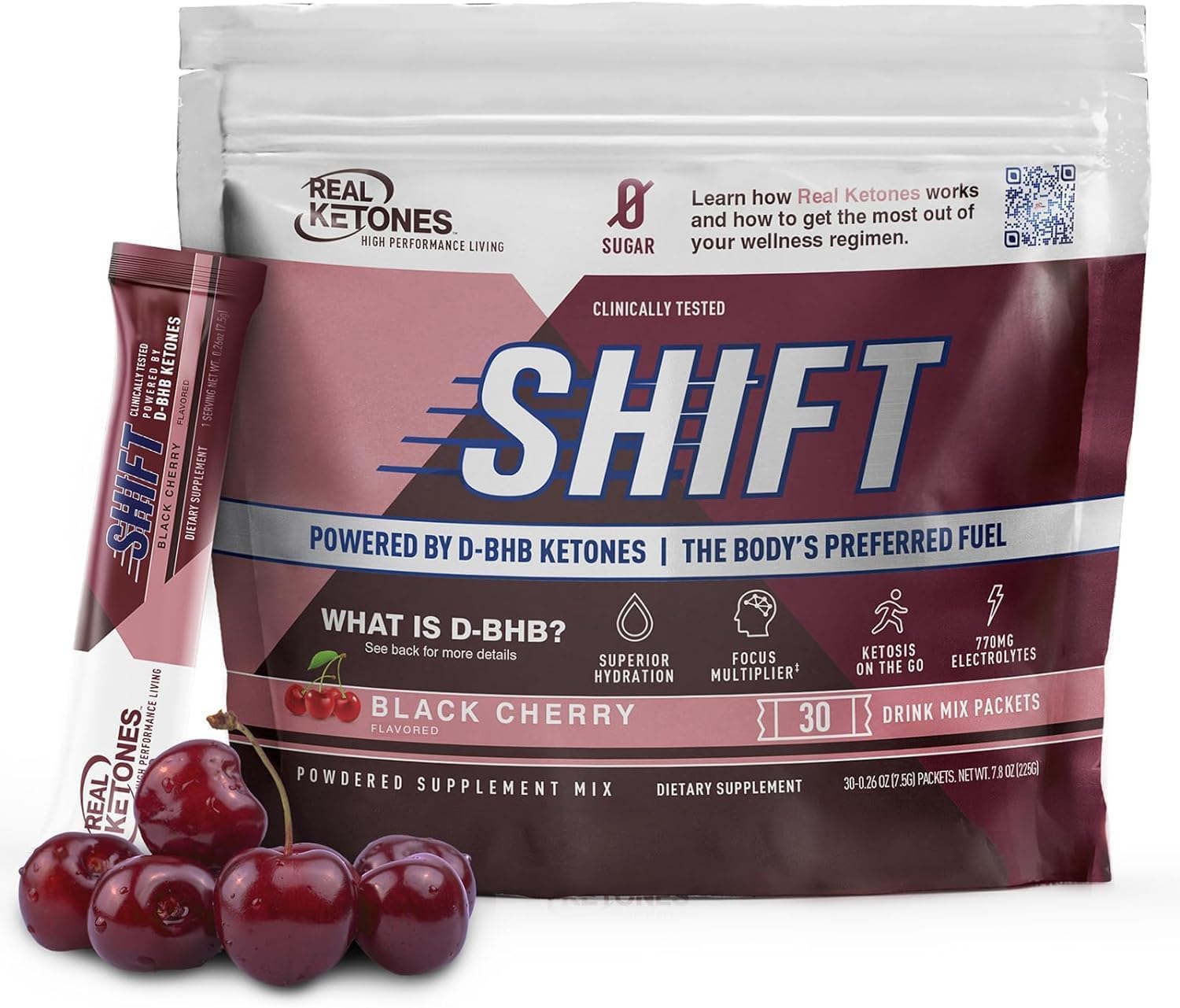 Real Ketones Shift Keto Electrolytes Powder Drink Mix for Rapid Ketosis ...