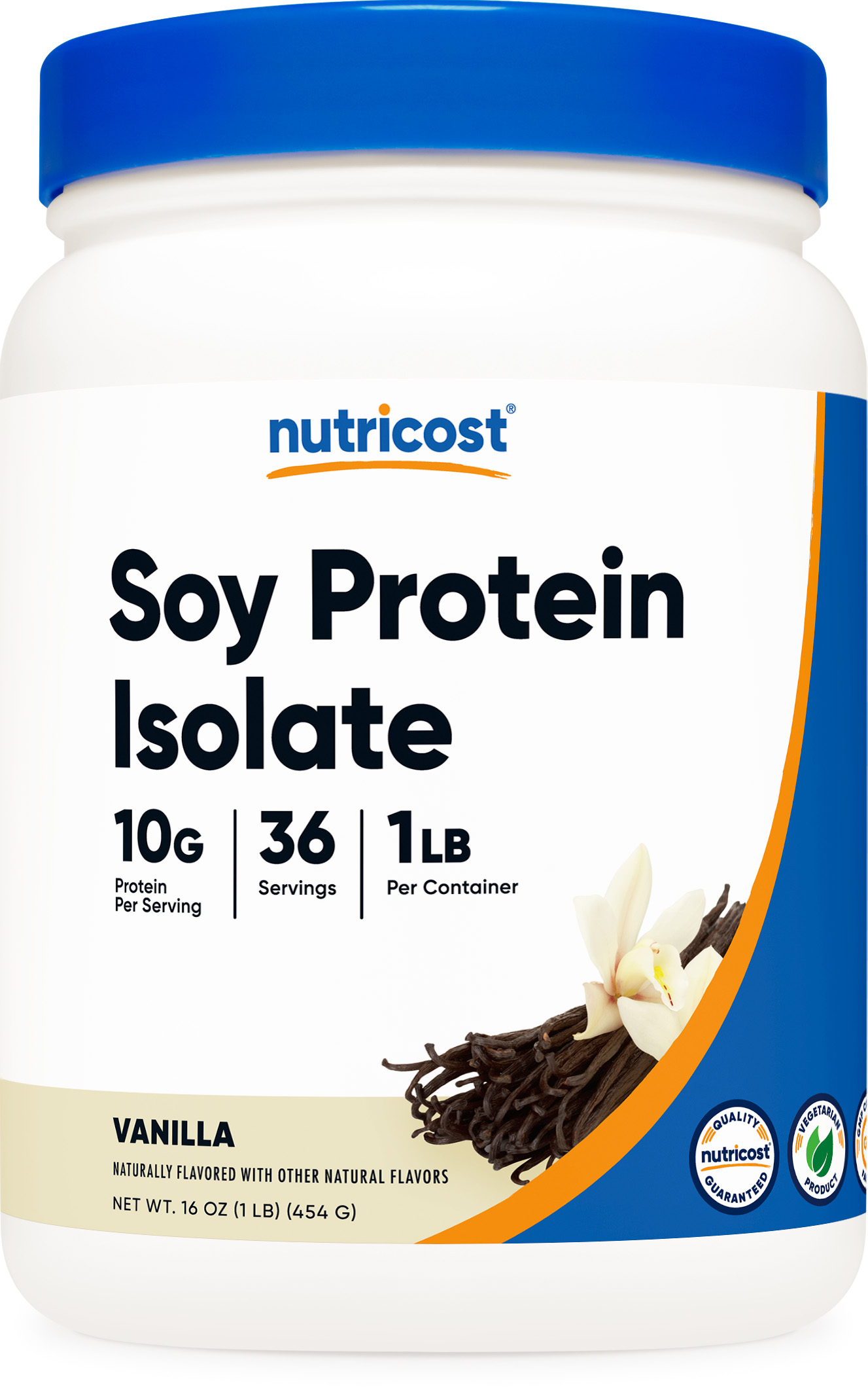 Nutricost Soy Protein Powder Supplement, 1 LB Vanilla, 10 Grams of ...