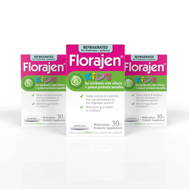 Florajen Kids Probiotic, 6 Billion CFUs, Refrigerated Probiotics for ...