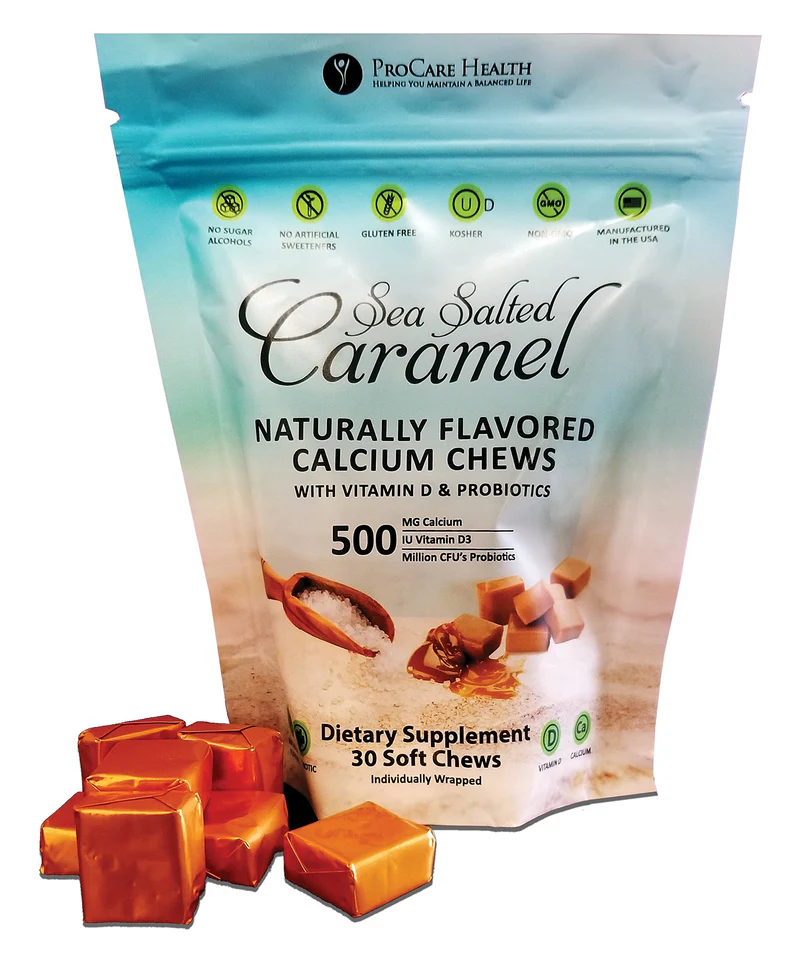 ProCare Health | Calcium Soft Chew | Sea Salted Caramel l 30 Count ...