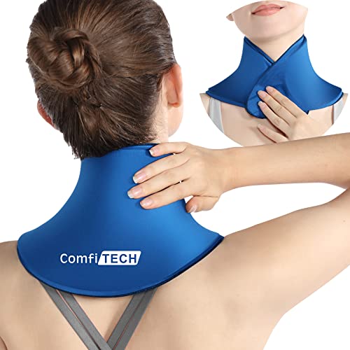 ComfiTECH Neck Ice Pack Wrap Gel Reusable Ice Packs for Neck Pain ...
