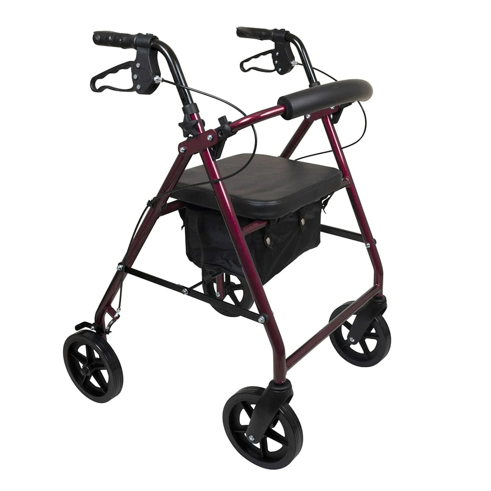 Compass Health ProBasics Deluxe Aluminum Rollator with 8-inch Wheels ...