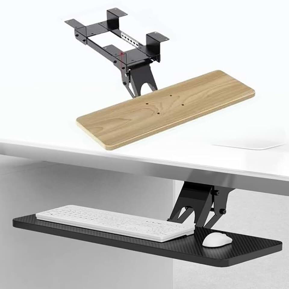 Ergonomic Computer Drawer Under Desk with Mouse Pad - 360 Adjustable ...