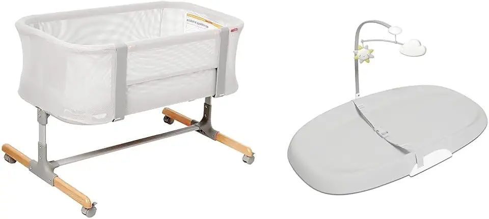 Skip Hop Baby Bassinet, Cozy Up 2-in-1 Bedside Sleeper & Bassinet, Grey ...