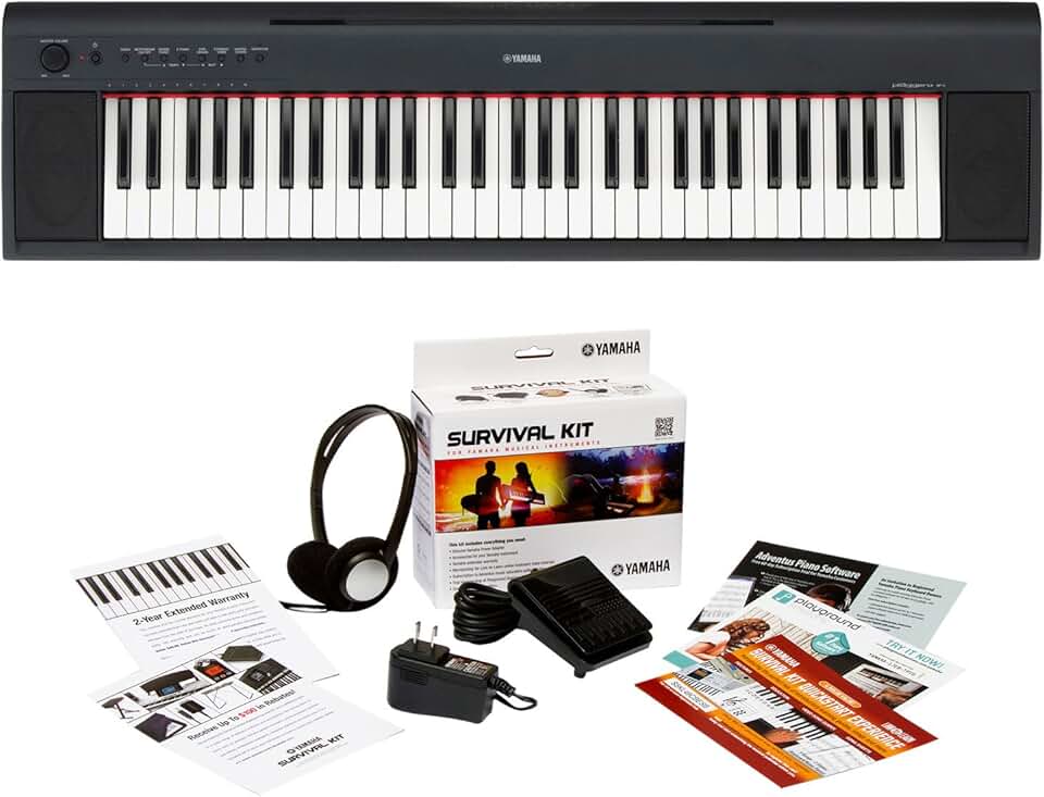 Yamaha Piaggero NP11 61-Key Lightweight Compact Portable Keyboard ...