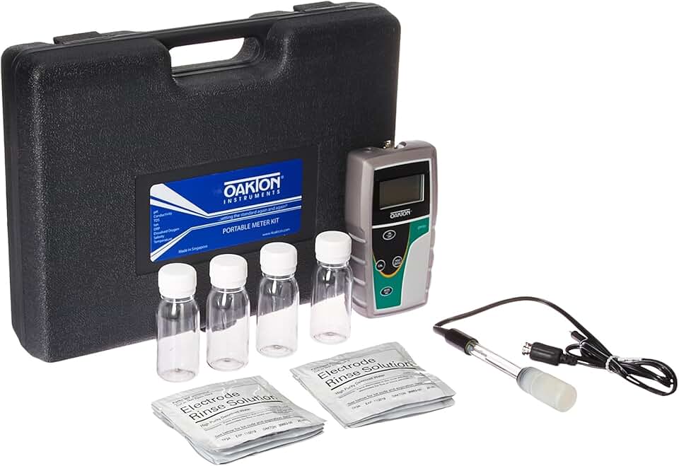 Oakton pH 6+ Handheld Meter Kit with Case, Solutions, and pH/ATC Probe ...