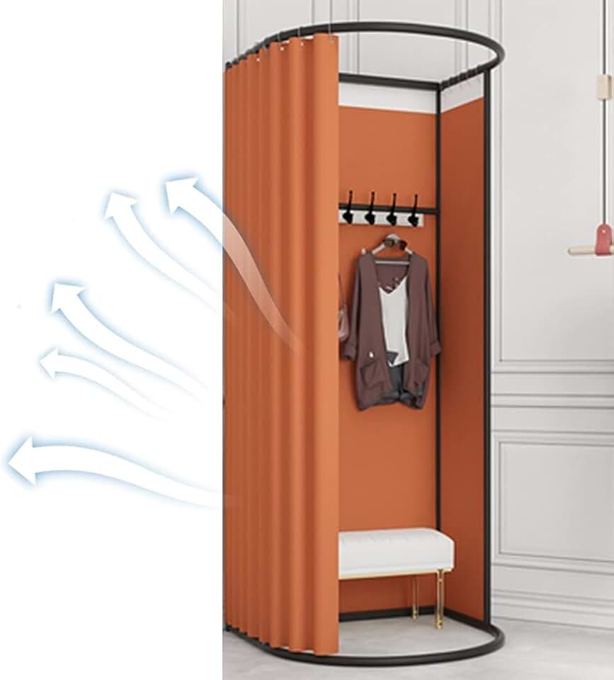 Fitting Room Clothing Store Privacy Screen Floor-Standing Changing Room ...