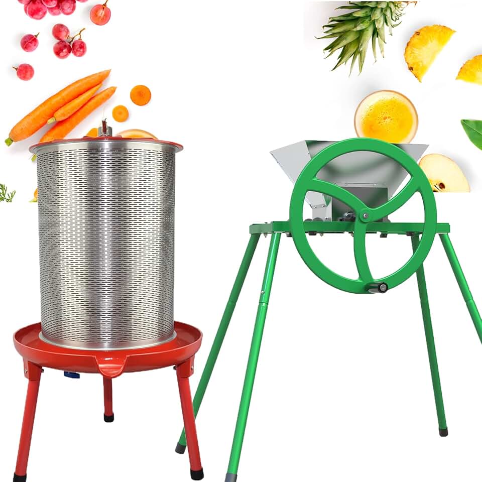 Hydraulic Fruit Wine Press with Fruit and Apple Crusher - Electricity ...