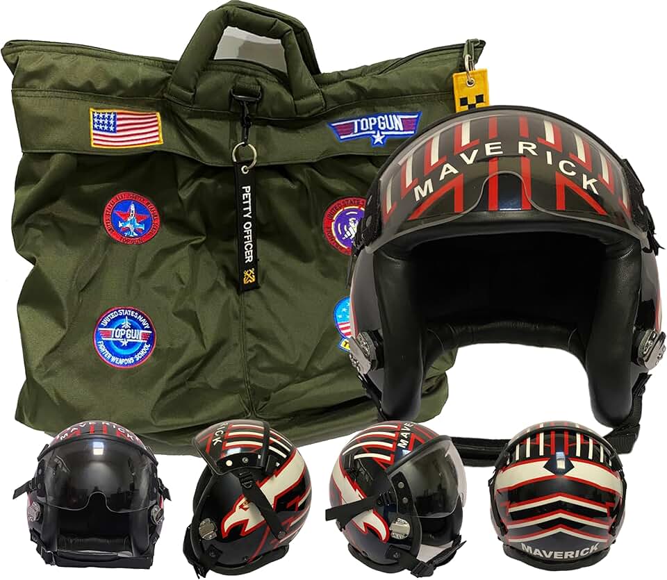 Fighter Pilot Helmet Movie Prop USN HGU-55(2022) - Overstock Kansas Outlet