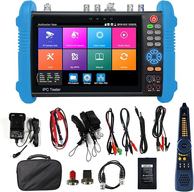 IP Camera Tester, Security Camera Tester 7inch Touchscreen DMM OPM VFL ...