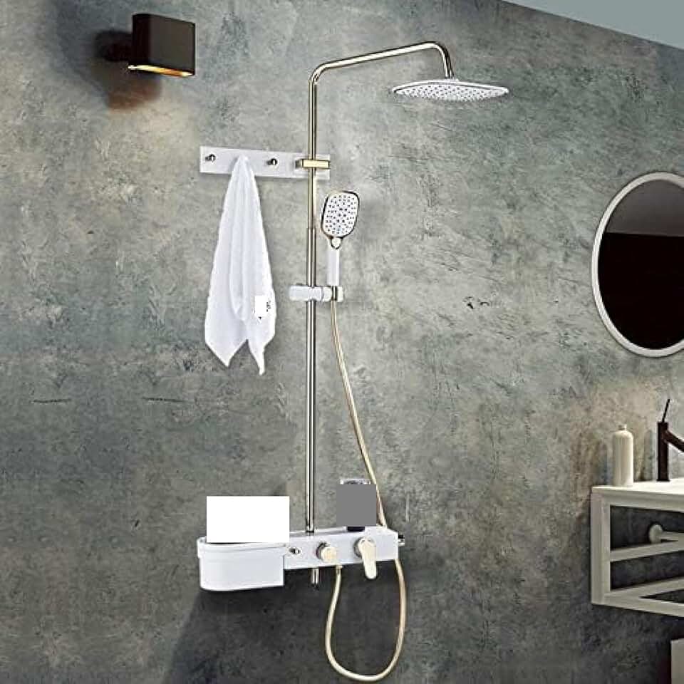 Rain Shower Faucet Bathroom Shower Faucet Set Wall Mounted Mixer with ...
