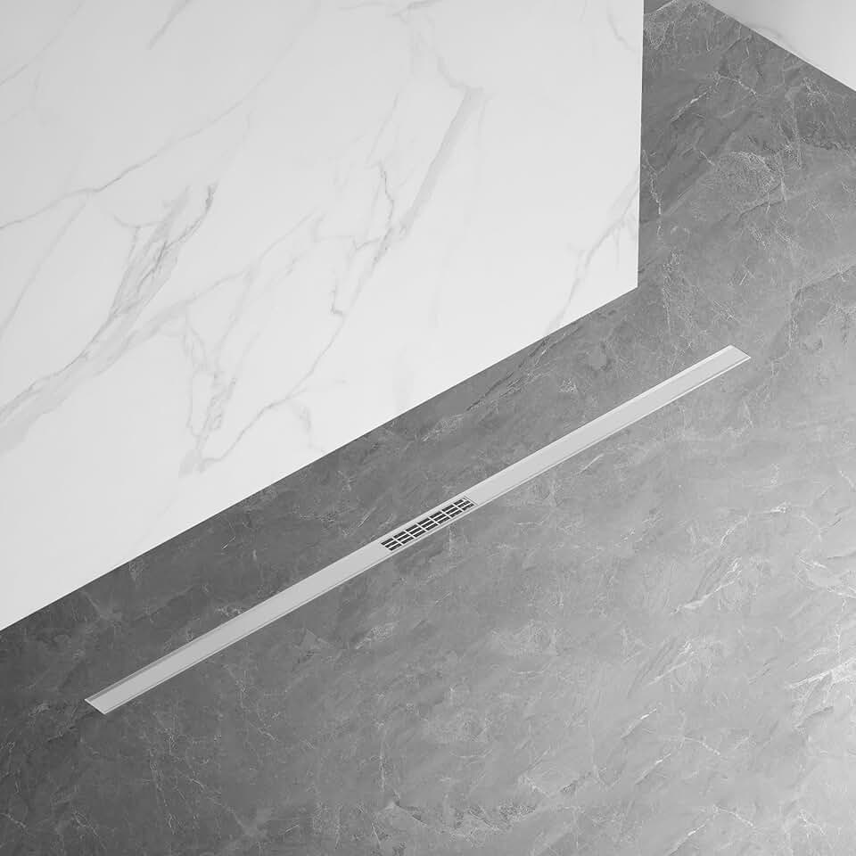 Neodrain 48 in Brushed Slim Linear Drain, Stainless Steel Slender ...