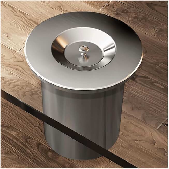 Kitchen Counter Built-in Garbage Can, Stainless Steel Trash Can ...