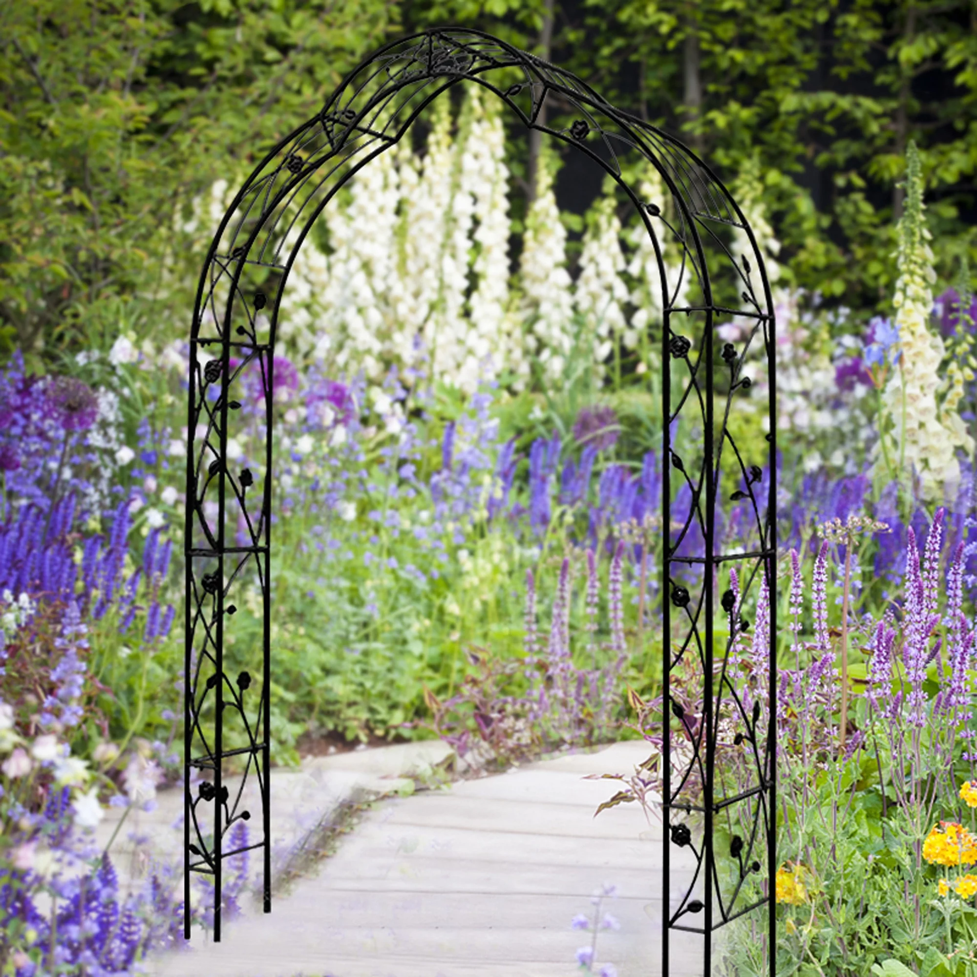Tookss Metal Garden Arch, Wedding Arch, Rust-proof Metal Galvanized ...