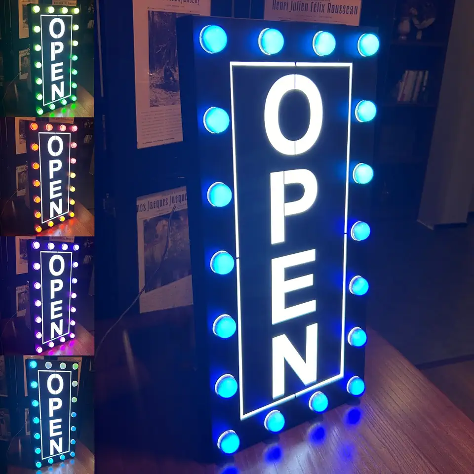 Outdoor Open Signs for Business, Large Waterproof Open Sign LED, Ultra ...