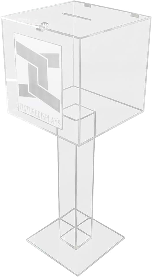 FixtureDisplays? Clear Plexiglass Acrylic Large Floor Standing Tithing ...
