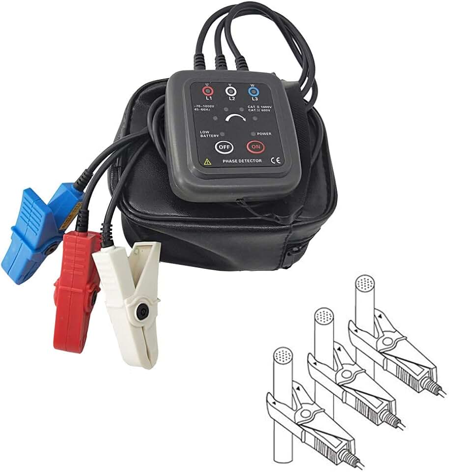 Non-Contact 3 Phase Sequence Detector Tester Detection Meter Phase ...
