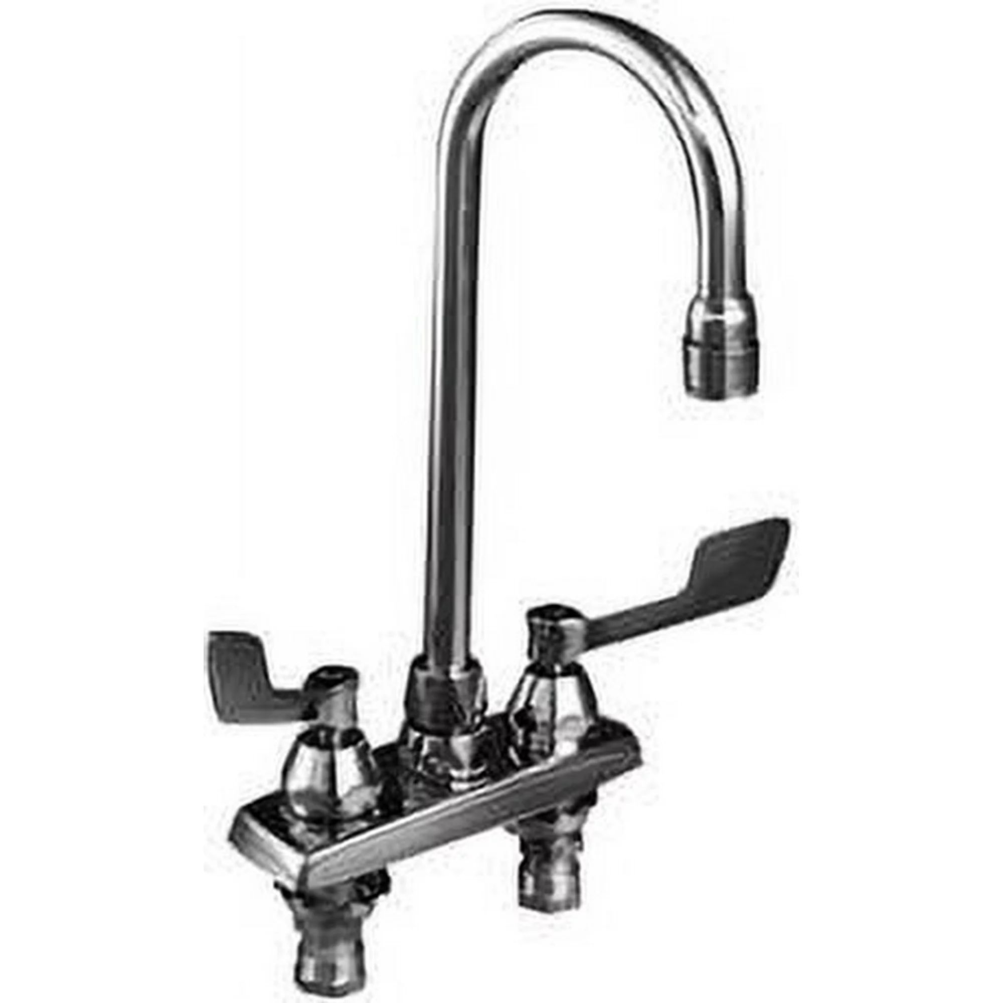 Delta Lead-Free Deck-Mounted Kitchen Faucet With Gooseneck Spout And ...