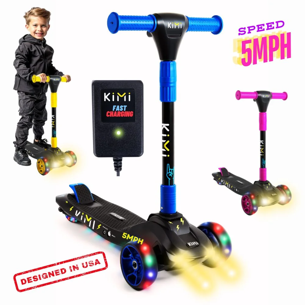 KIMI Kids Toddlers 3-Wheel Electric Scooter, Adjustable, TSA Approved ...