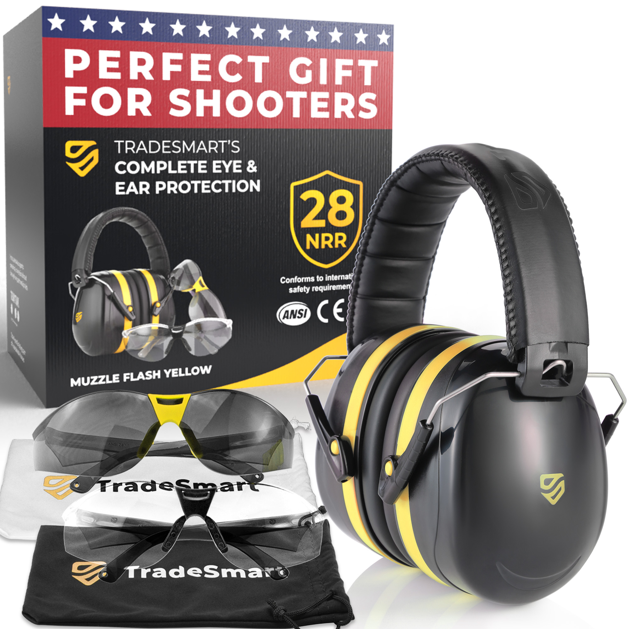 TRADESMART Hearing Protection/Ear and Eye Protection for Shooting ...