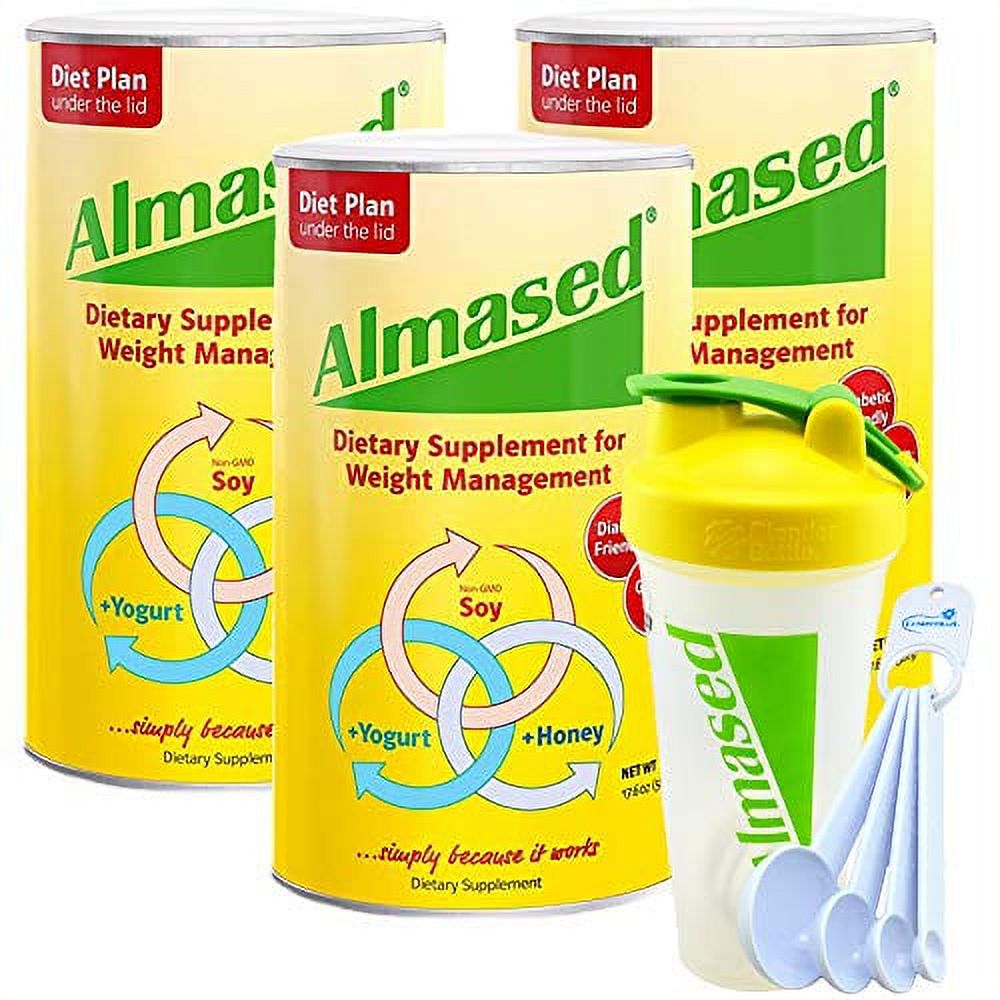 Almased Powder Multi Protein Meal Replacement Shake 17.6 oz Bundle with ...