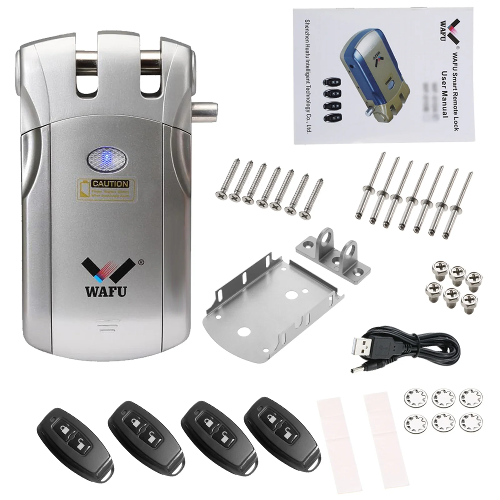 Walmeck Smart Lock,Invisible Keyless Lock App With 4 Keyless Lock Zinc ...