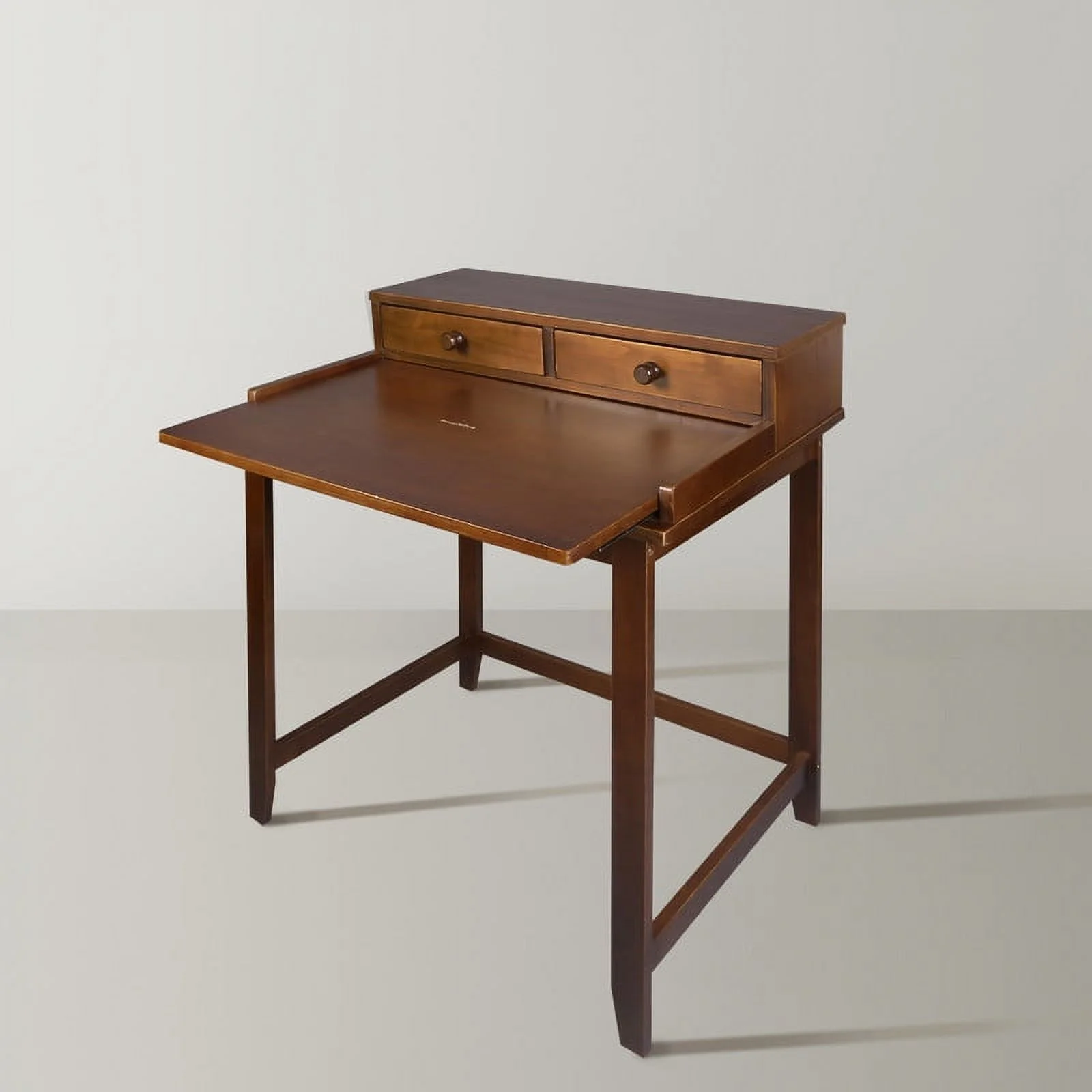 Solid Wood Home Office Computer Desk with Drawers, Pull-out tray, and ...
