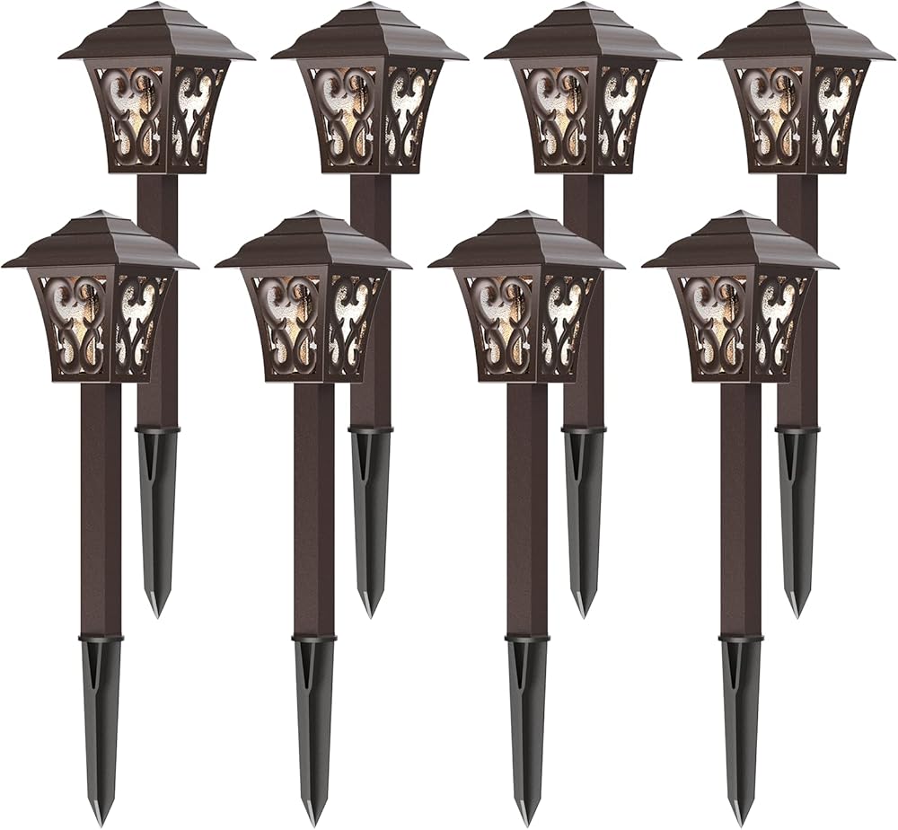 Malibu Outdoor Landscape Lighting Low Voltage 8 Pack LED Pathway Light ...