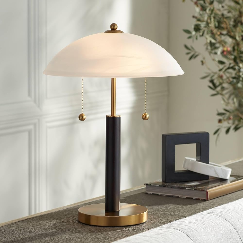360 Lighting Orbital Mid Century Modern Desk Lamp 19 1/2" High Brown ...