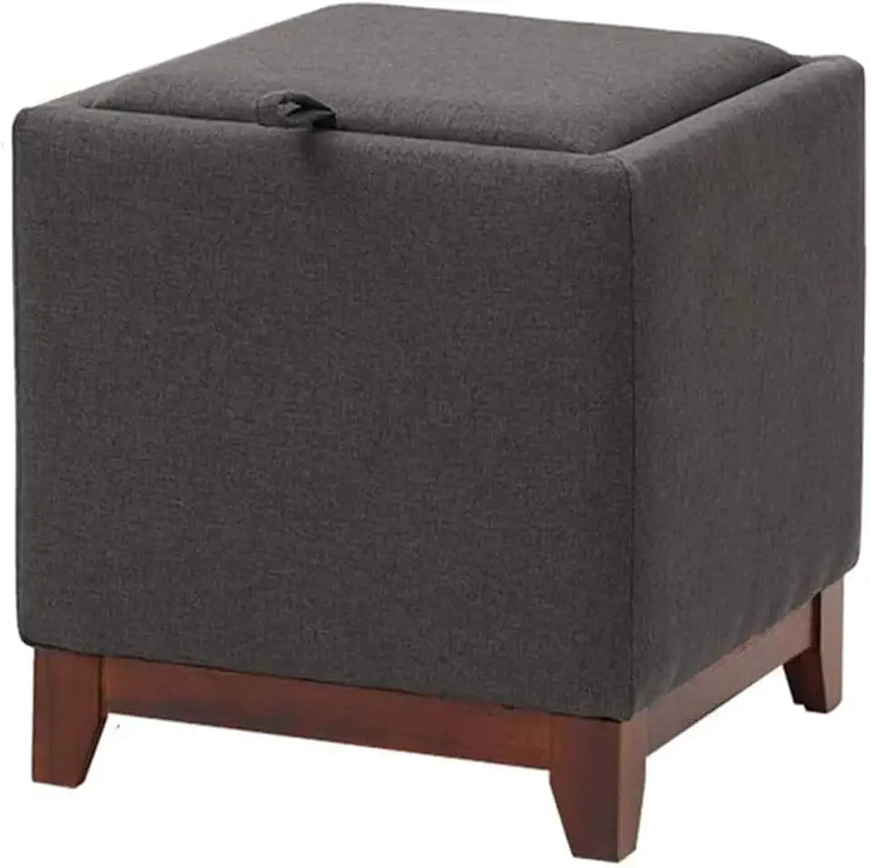 Ottomans Foot Stool with Storage, Square Foot Rest Stool Seat ...