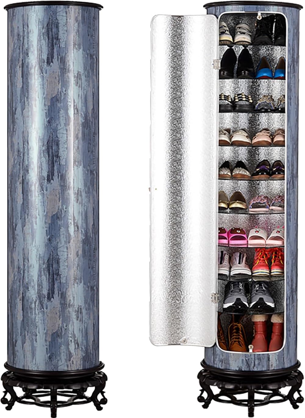 Rotating Shoe Rack, Vertical Round Shoe Rack 360 ° Swivel Shoe Rack ...