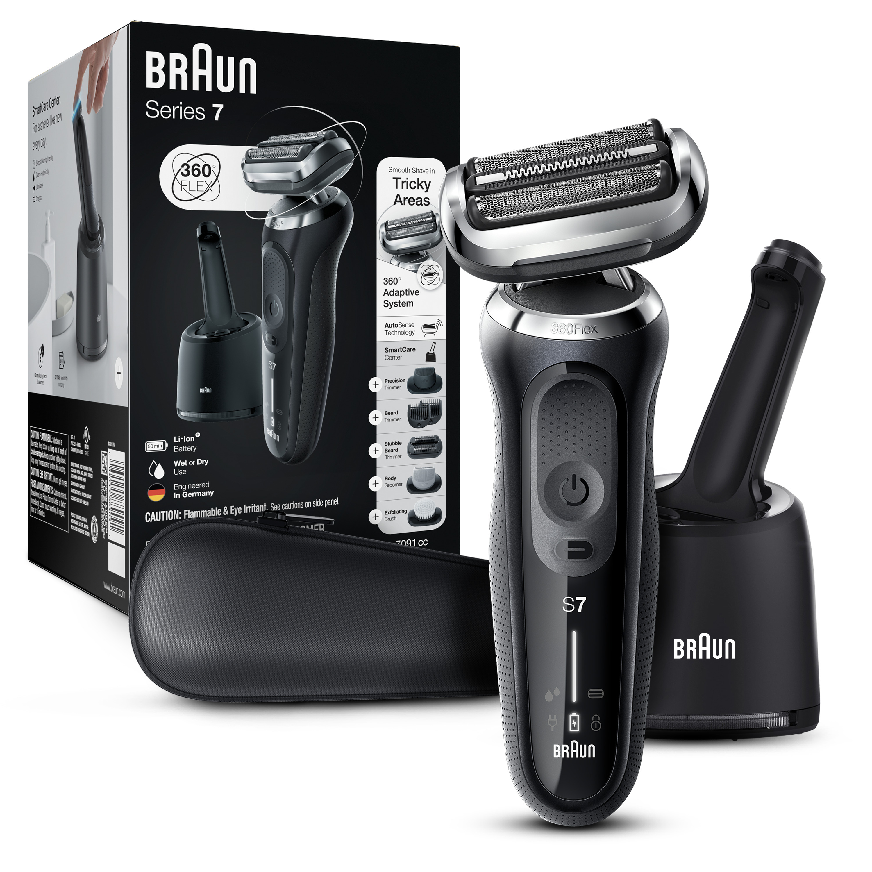 Braun Series 7 7091cc Flex Electric Razor for Men, Black - Overstock Kansas
