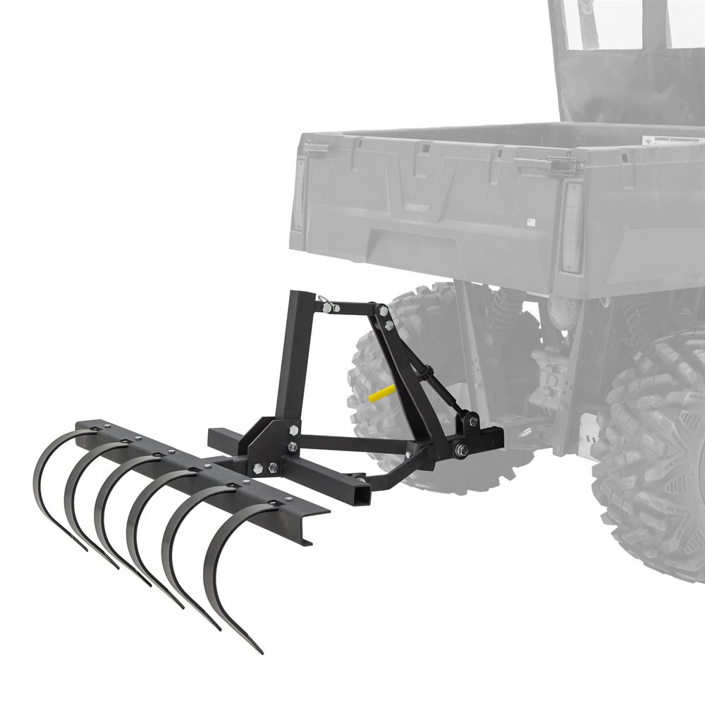 Black Widow 3-Point ATV/UTV Attachment System with 50" Tine Plow Kit ...
