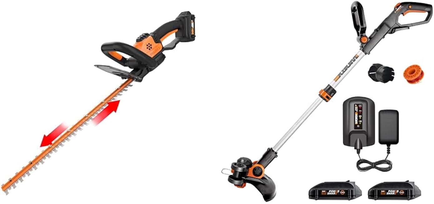 Worx Wg261 20v Power Share 22 Cordless Hedge Trimmer Battery
