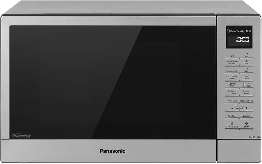 Panasonic 2-in-1 Microwave Oven with FlashXpress Broiler, Inverter Technology for Even Cooking ...