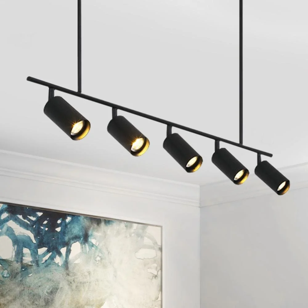 PD1002221 Modern Kitchen Island Linear Track Light Fixtures Black ...
