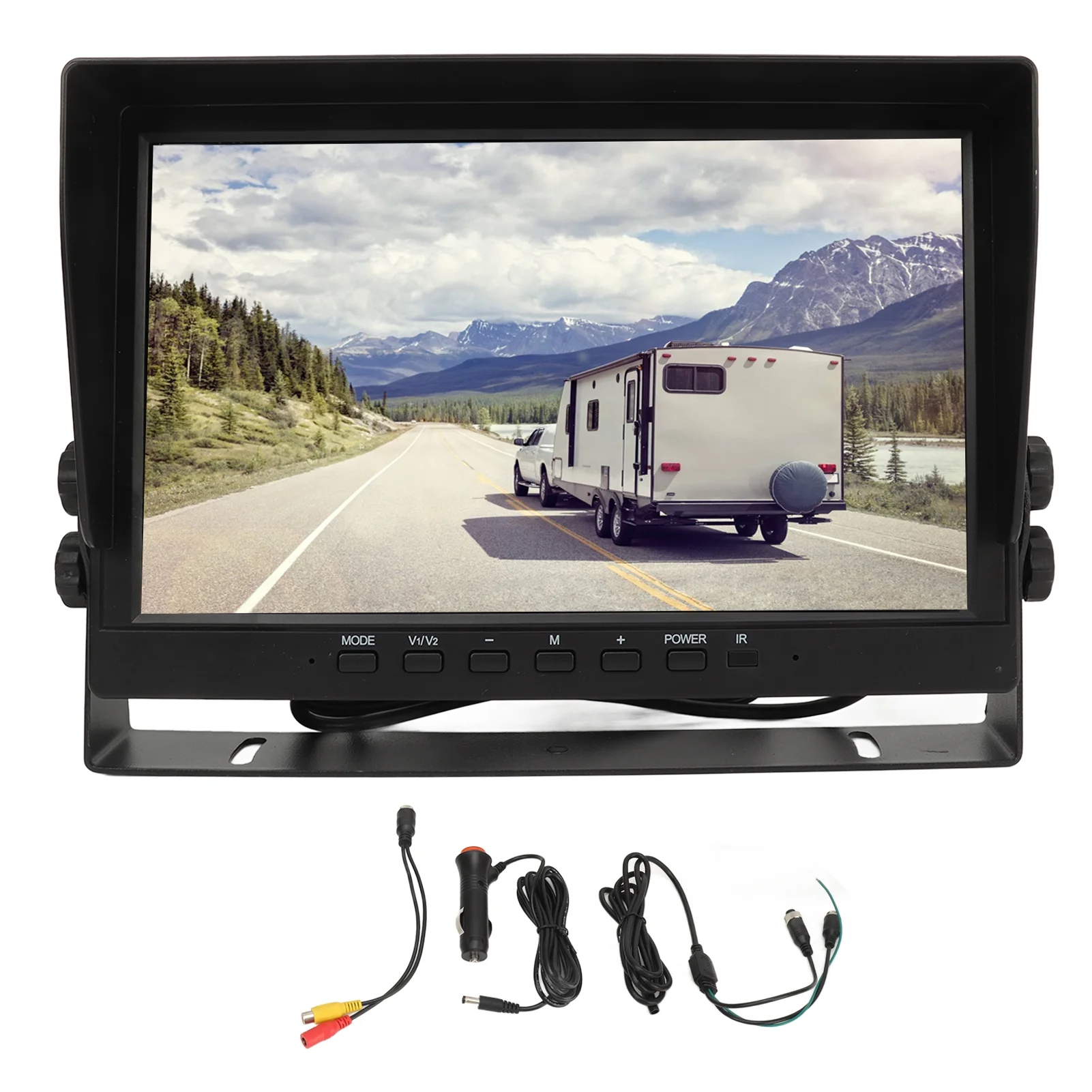 HD RV Backup Camera Monitor, 10.1in Rear View Display for Truck Trailer ...