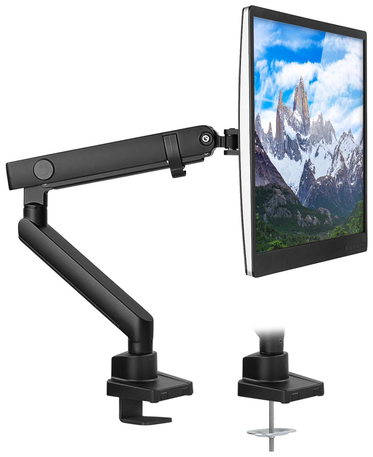 Mount-It! Single Monitor Arm Mount | Articulating Mechanical Spring Arm ...