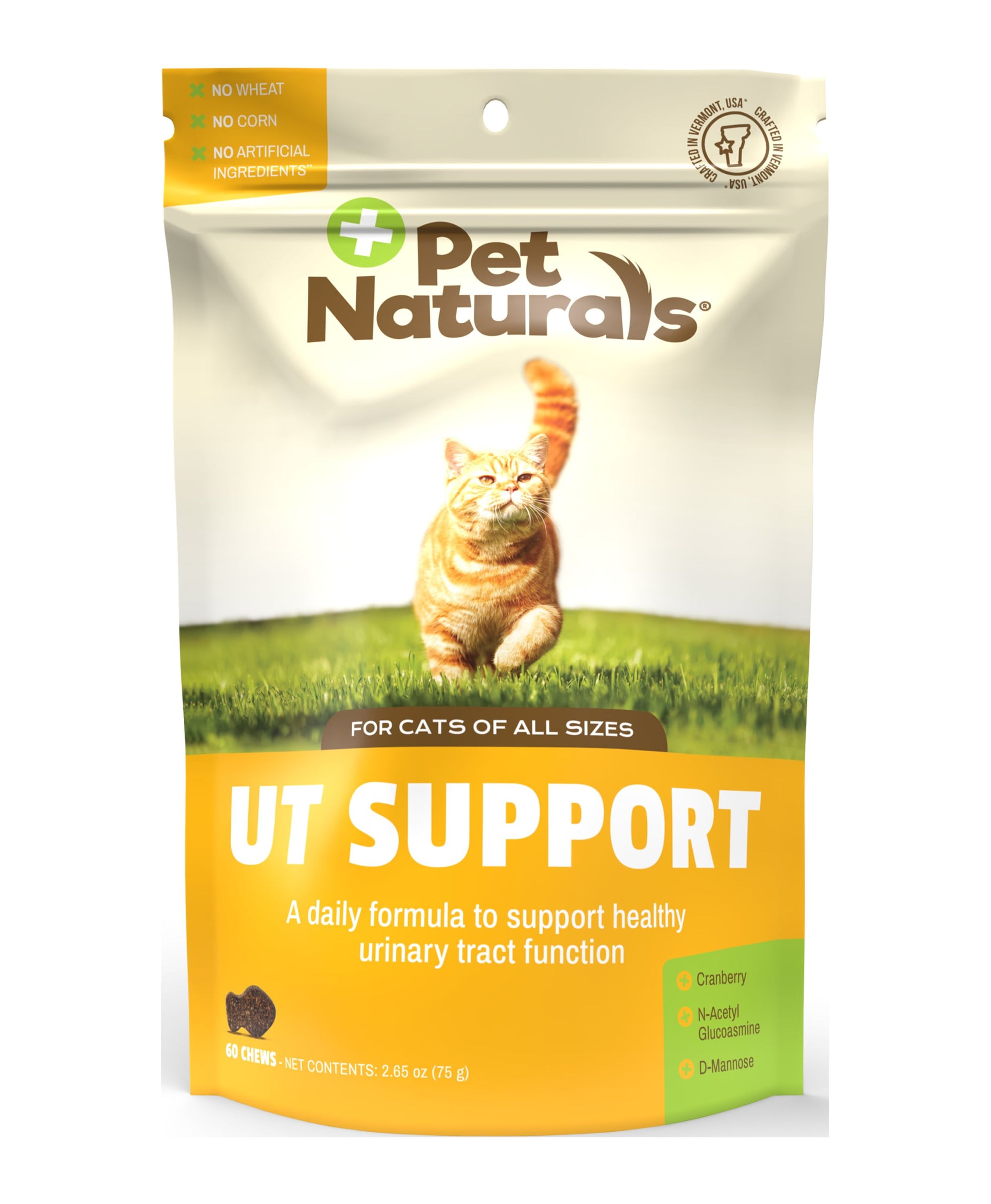 Pet Naturals UT Support for Cats, Urinary Tract Supplement, 60 Bite ...