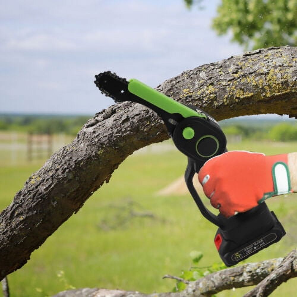 6" Mini Handheld Electric Chainsaw Cordless Chain Saw Wood Cutter ...