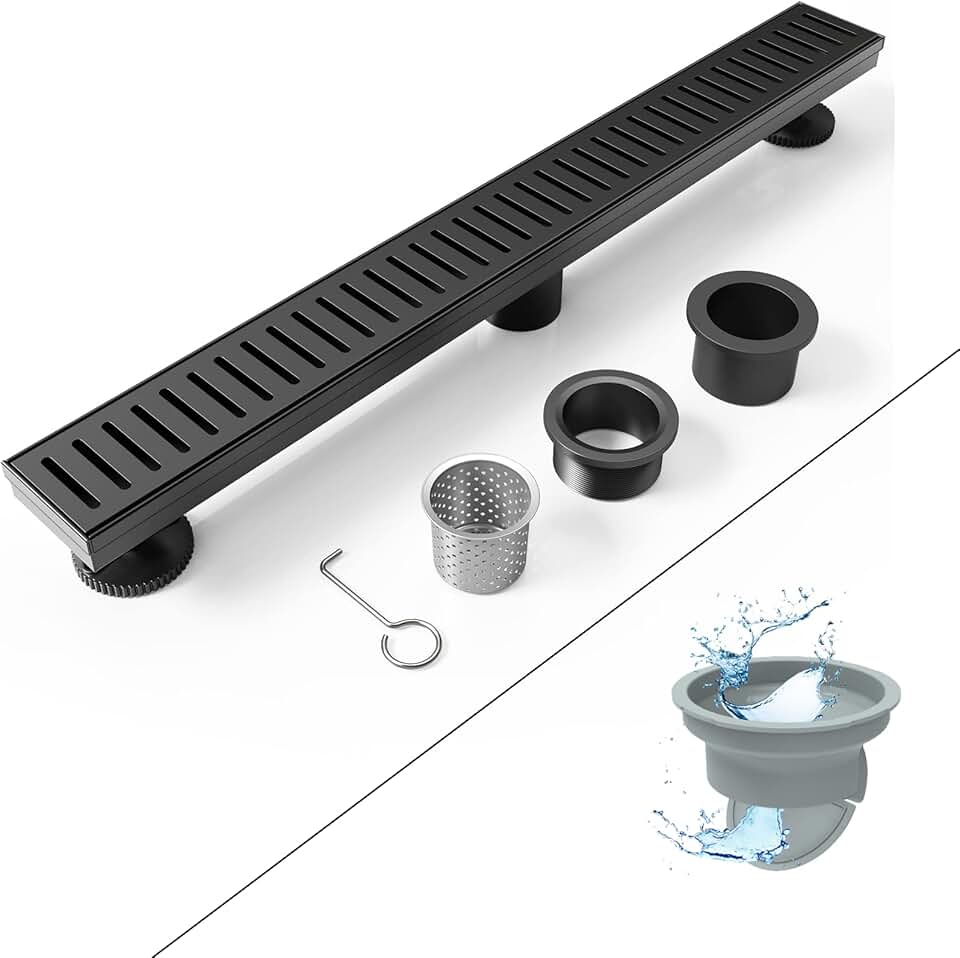 Anti-Odor Backflow Preventer Lifting Hook Hair Catcher & 75 Inch ...