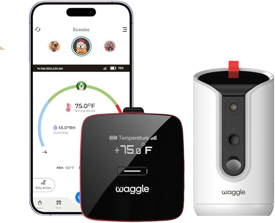 Waggle Pet Monitor & Treat Tossing Camera - Keep Pets Safe and ...