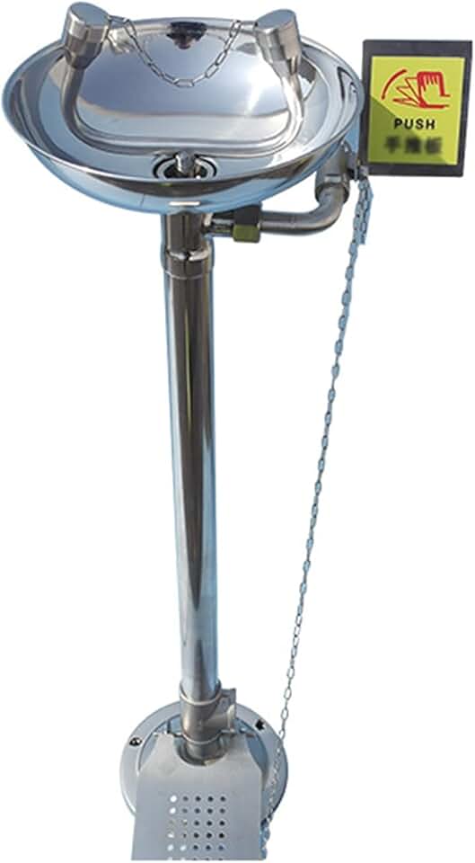 Pedestal Mounted Emergency Eyewash Station Vertical Type Wash Eye Face ...